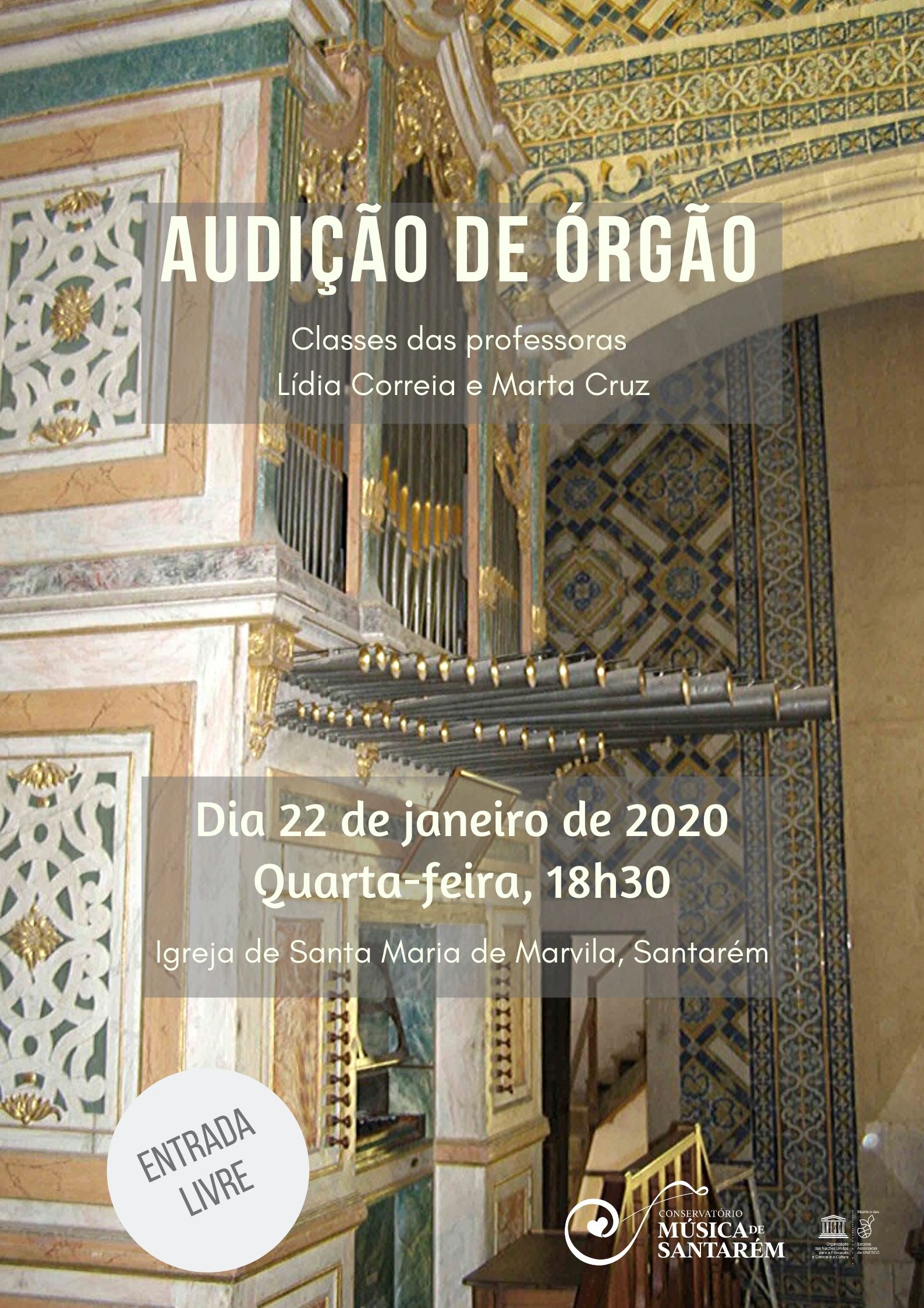 Audição de Órgão - Classes das Prof.as Marta Cruz e Lídia Correia ...